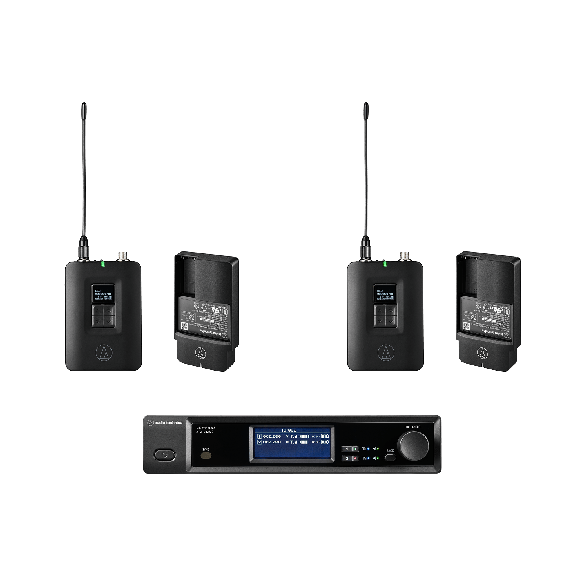 2-Channel Body-Pack System (ATW-D50-DRX-2B) | D50 2CH 2BP System ...